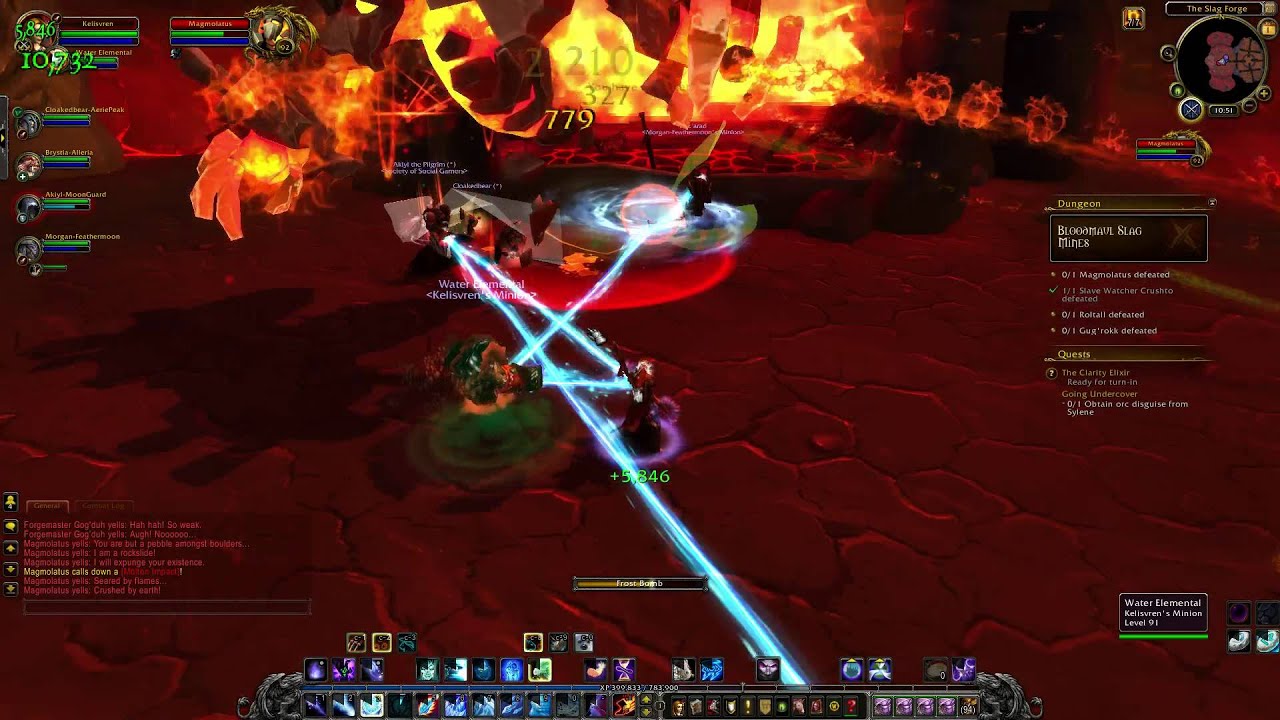 World of Warcraft: Dungeon - Bloodmaul Slag Mines [WoW Mage Gameplay ...