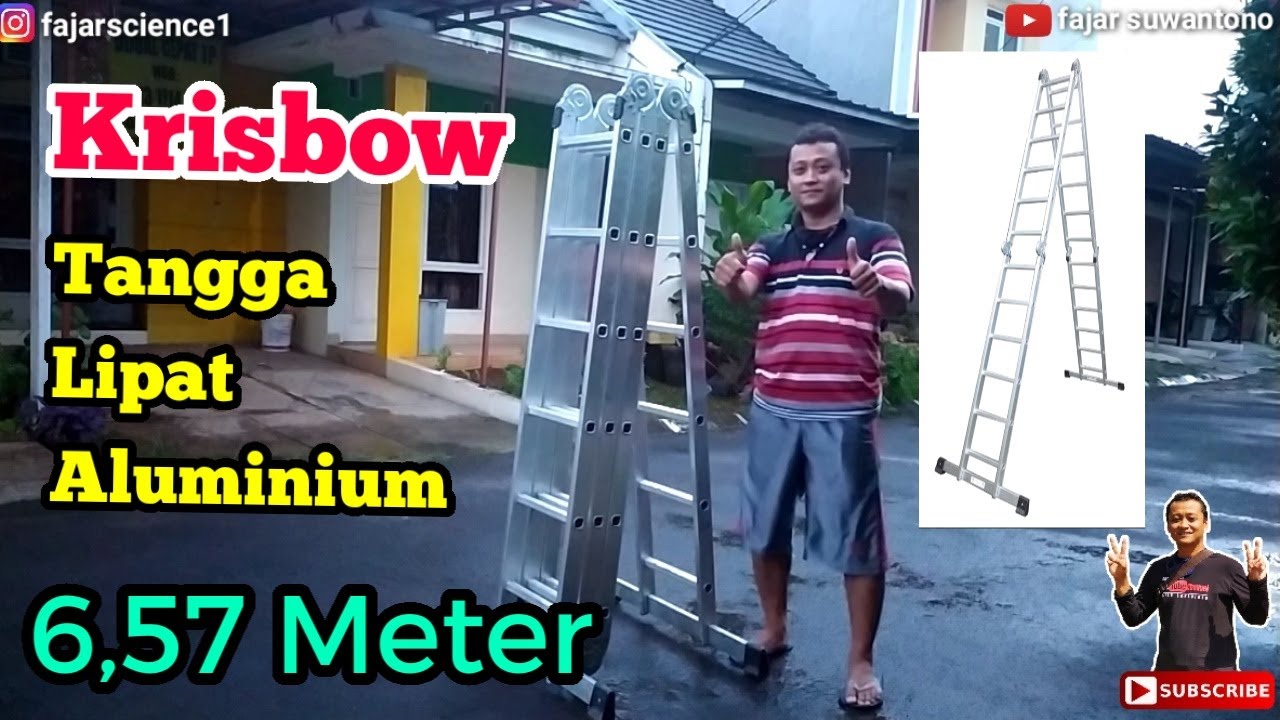 Krisbow Tangga Lipat Aluminium 6.57 Meter, Mantap!!! || LADDER ...