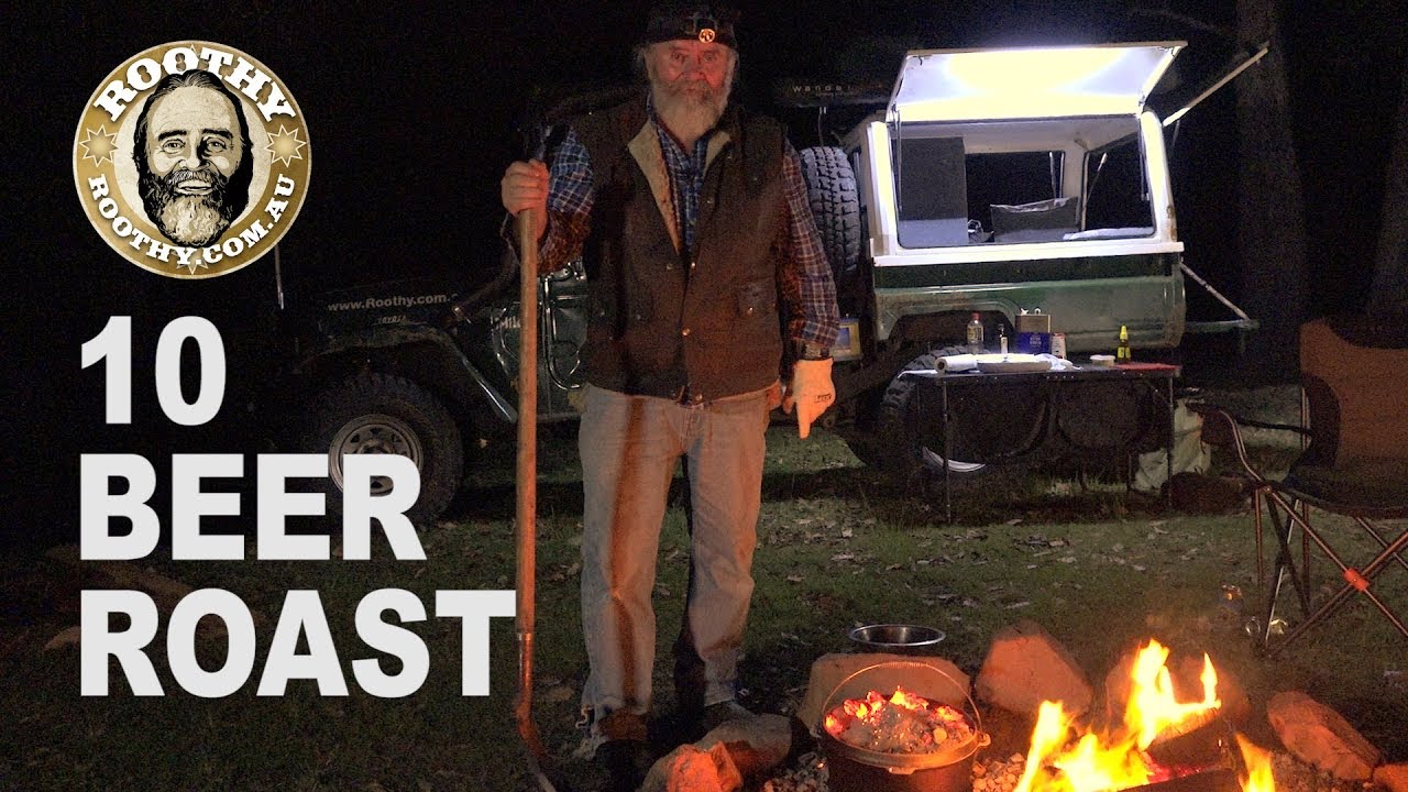 10 Beer Roast - Roothy - Bush Cooking - YouTube