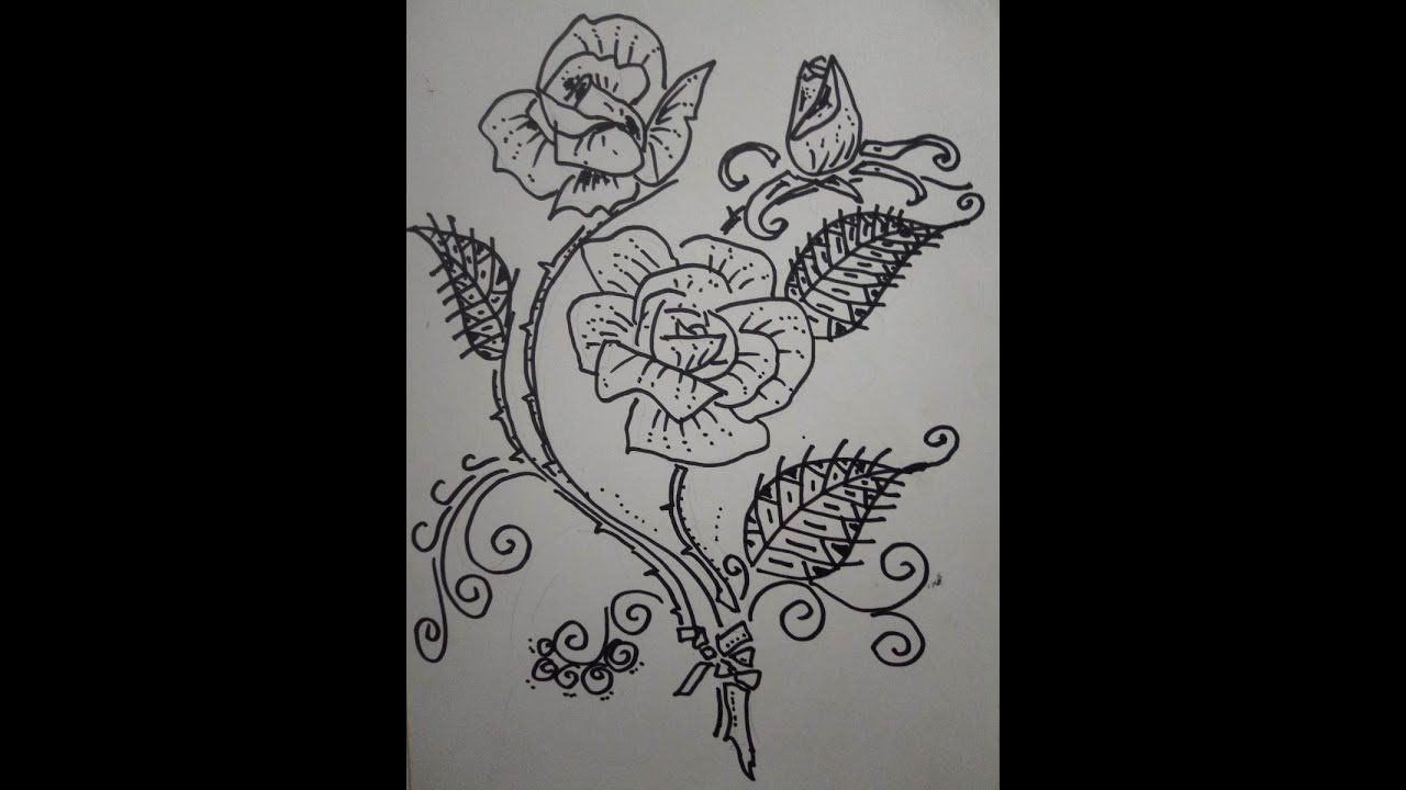 Menggambar Doodle Bunga Yang Sederhana dan Sangat Mudah - YouTube