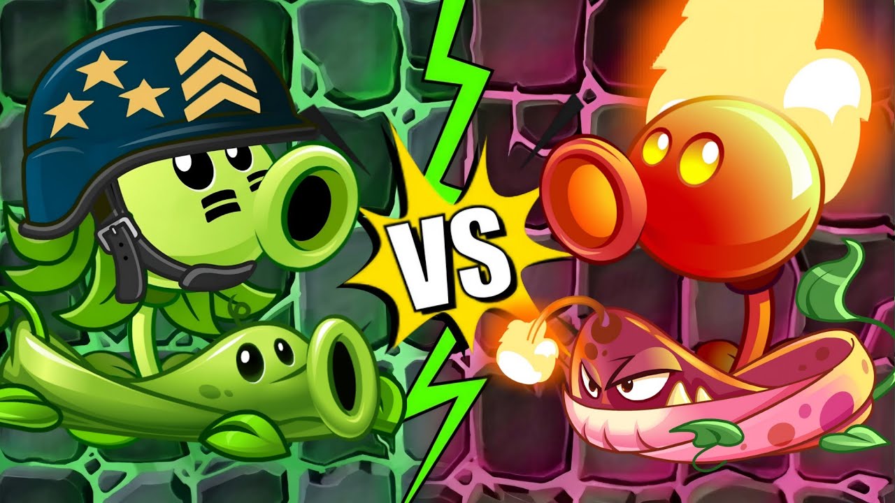 PvZ 2 Challenge - Arena Gameplay, Fire Peashooter - Pyre Vine VS Mega ...