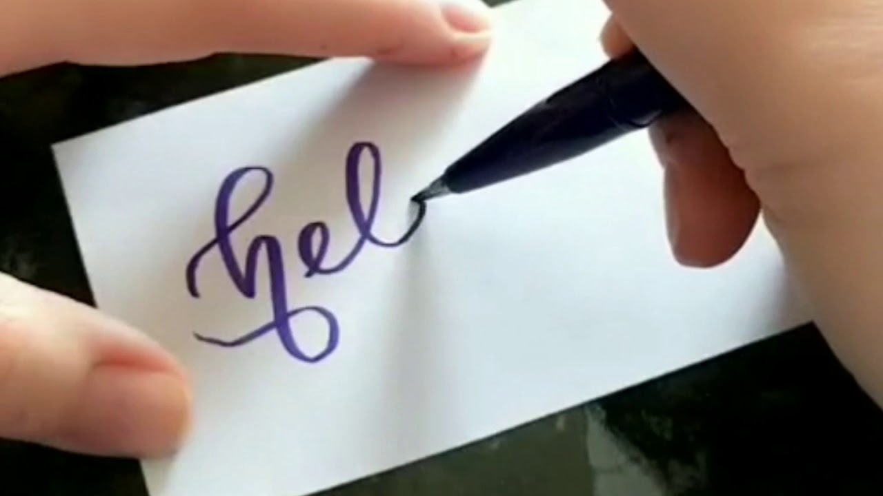 Helen - modern calligraphy name - YouTube