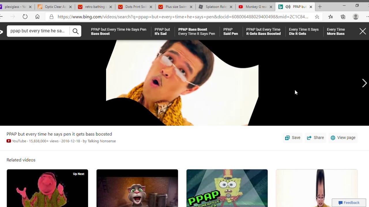 Monkey G reacts to PPAP but every time he says pen it gets bass boosted ...