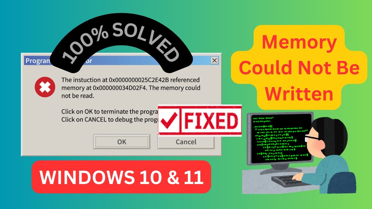 How To Fix Memory Could Not Be Written in Windows 10/11 - YouTube