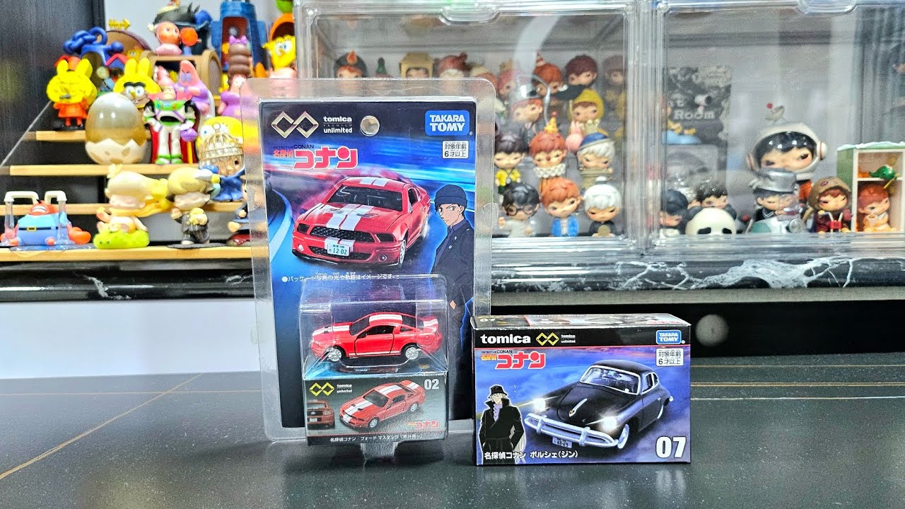 Takara Tomy Tomica Premium Detective Conan Porsche Gin & Ford Mustang ...