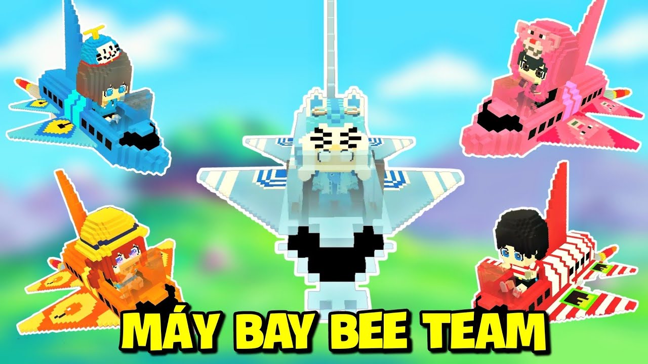Meowpeo hết hồn khi Bee Team có Máy Bay riêng trong Mini World - YouTube