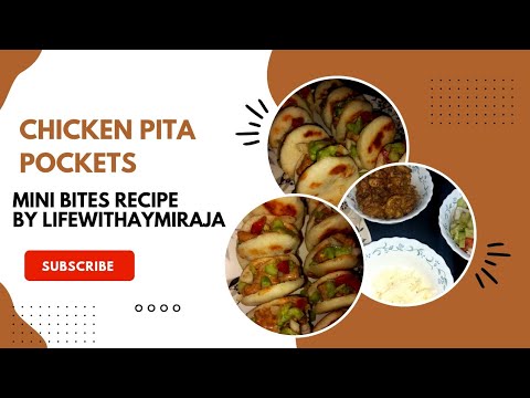 Mini Pocket Bites Without Oven || Yummy Mini Pita bites with chicken ...