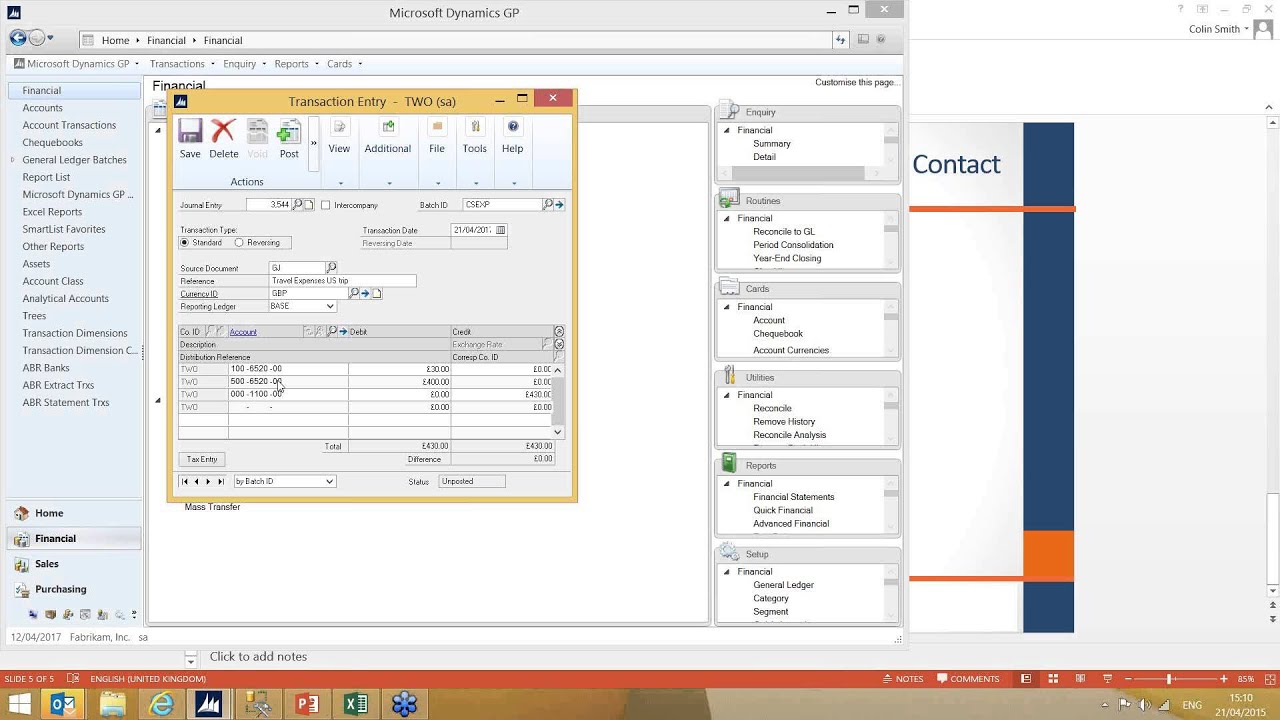 Microsoft Dynamics GP 2015 InterCompany Financials Recorded Webinar ...