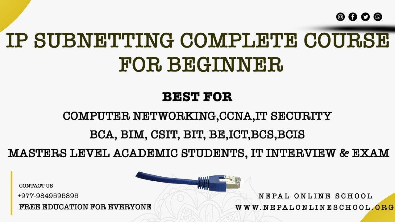 Day7 subnetting Complete Course |Subnetting Exercise | How to find ...