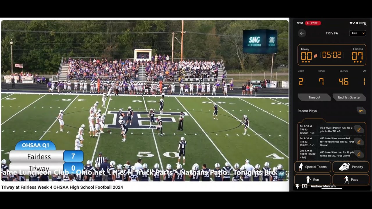 PressBox Football Stats - Full Game Demo - YouTube