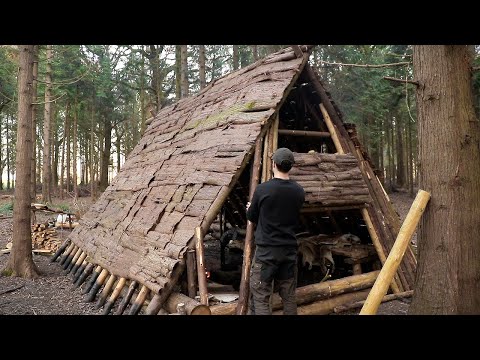 Building a Medieval Viking House | 10 Day Bushcraft Shelter Build