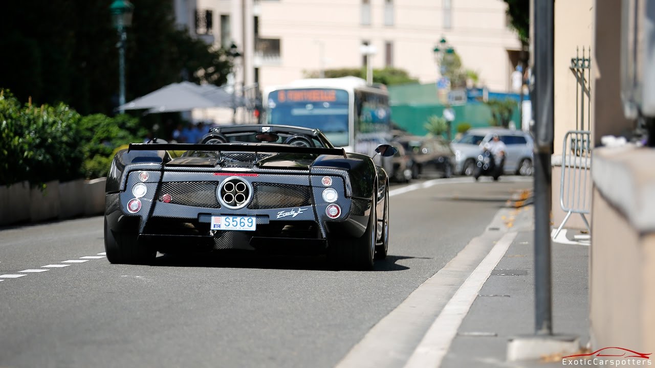 2x Pagani Zonda F Roadster driving in Monaco ! - YouTube