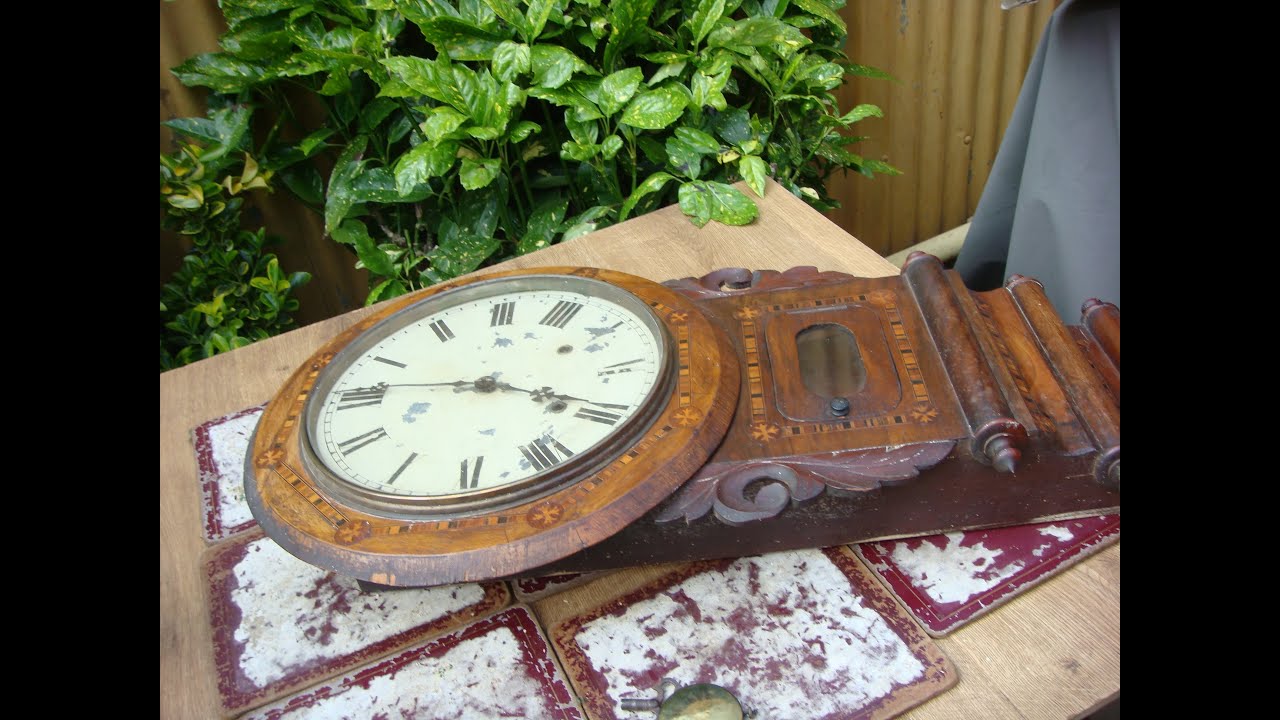 Vintage Old Antique USA Wall Clock See Video FOR RESTORATION SPARE TO ...