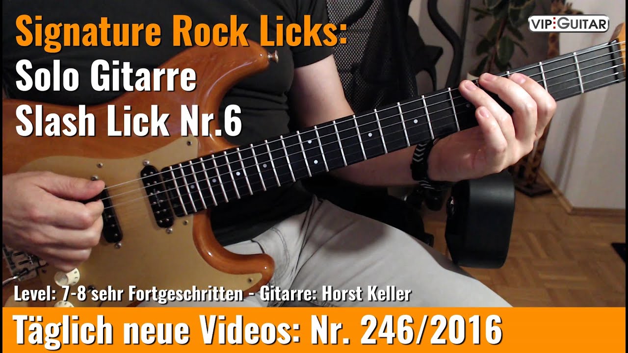 Signature Rock Licks Solo Gitarre - Slash Lick Nr.6 - YouTube