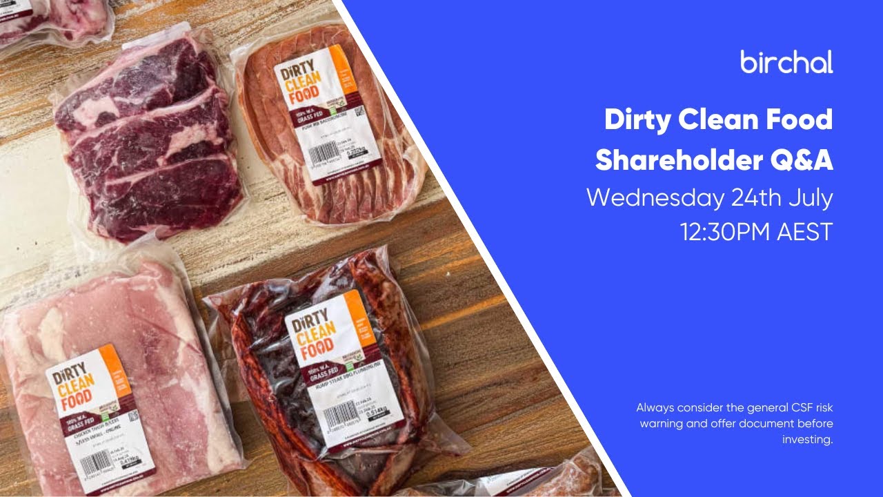 Dirty Clean Food Offer Investor Q&A - YouTube