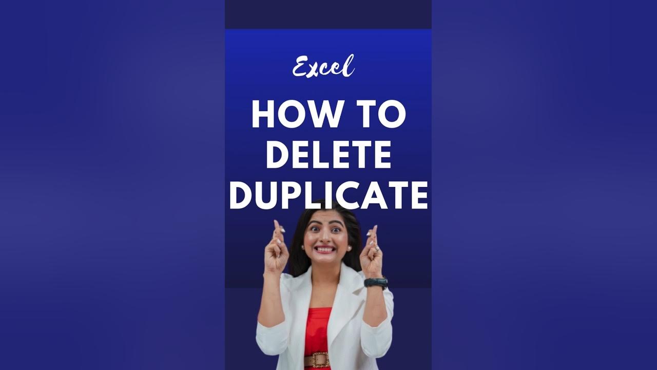 How to remove duplicate in Excel - YouTube