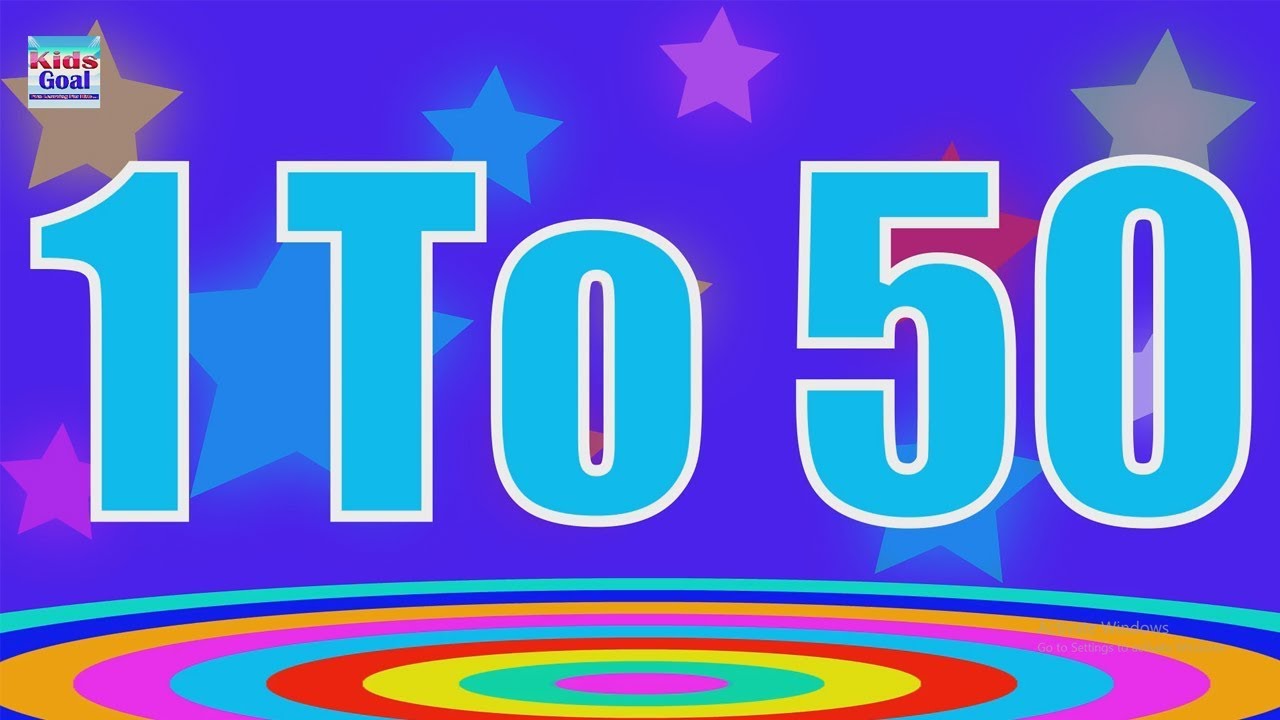 1 To 50 Numbers Preschool Numbers Counting Numbers Education Numbers ...