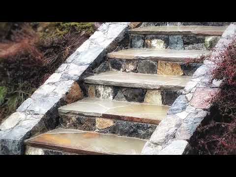 How to build natural stone stairs and entryways? - YouTube