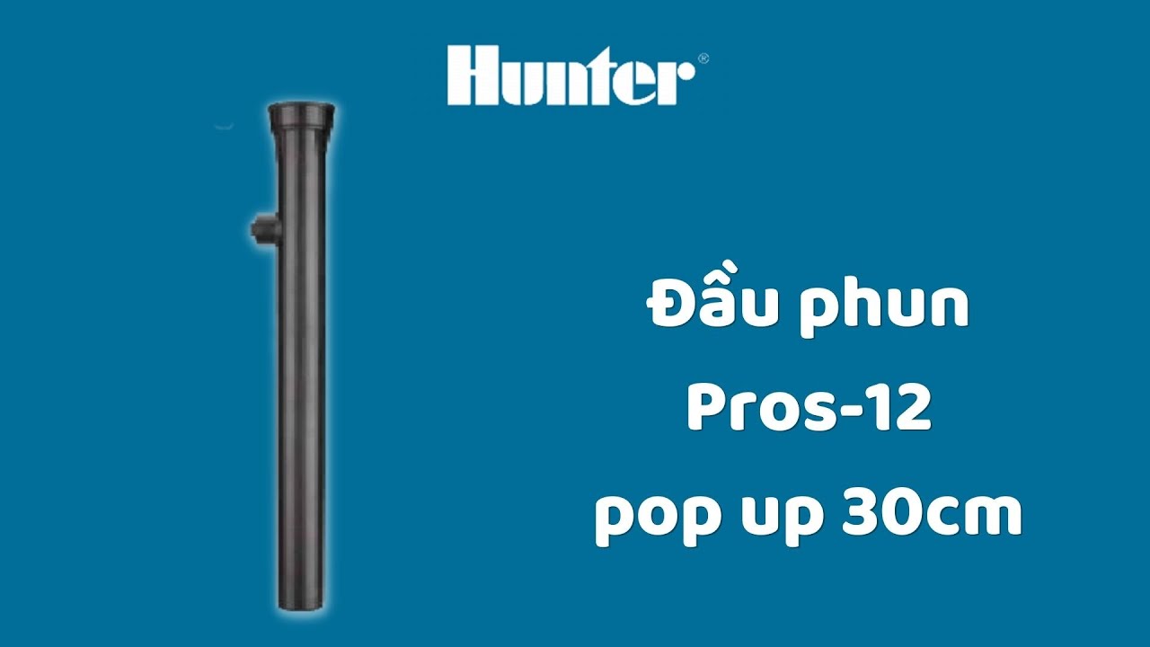Đầu phun Pros 12 Hunter pop up 30cm - YouTube