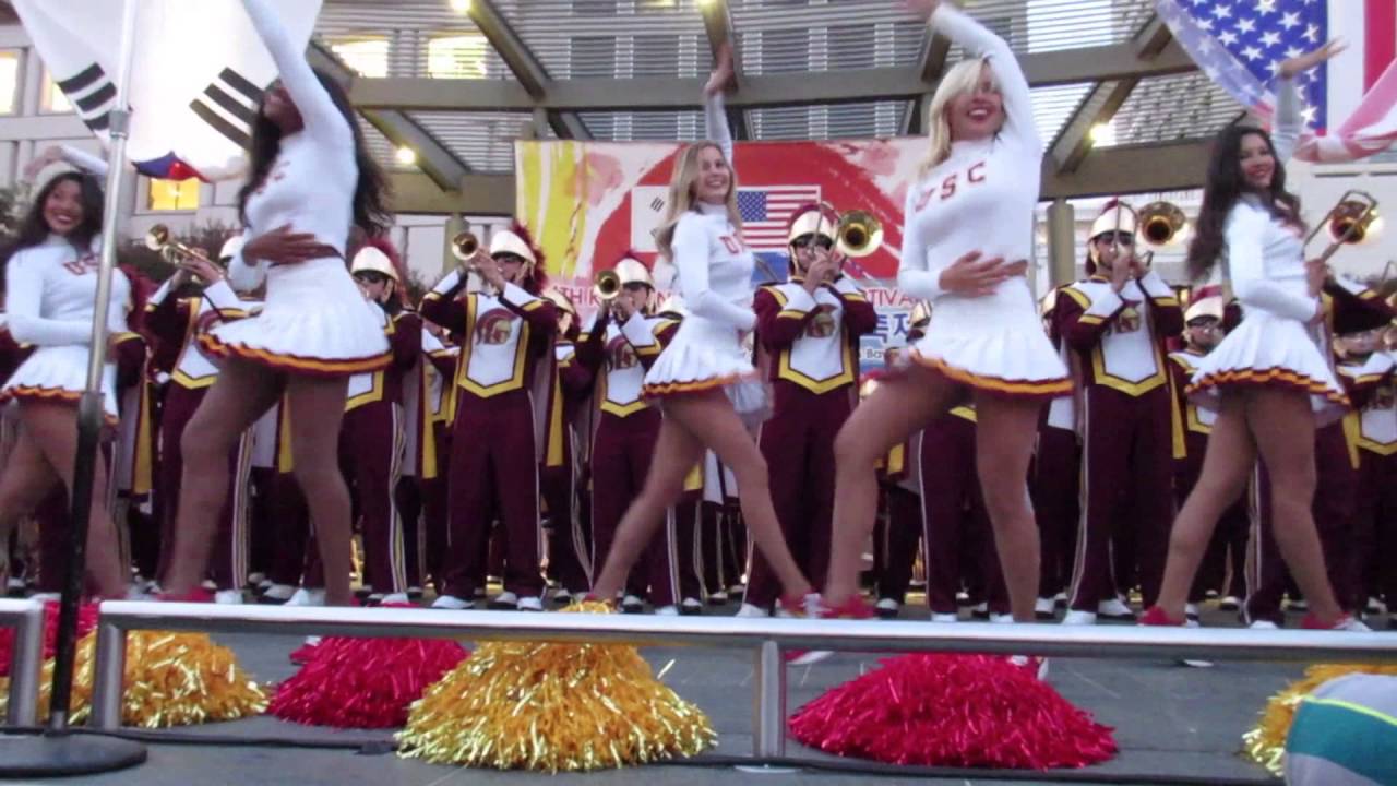 USC Band Pep Rally Union Square San Francisco California 2016 - YouTube