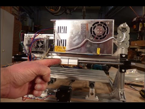 3018 CNC router X axis third linear (3rd) rail bearing modification ...