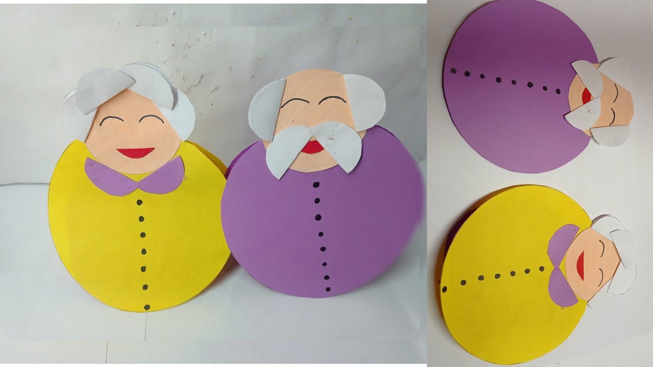 How To Make Paper Grandpa And Grandma ll - YouTube