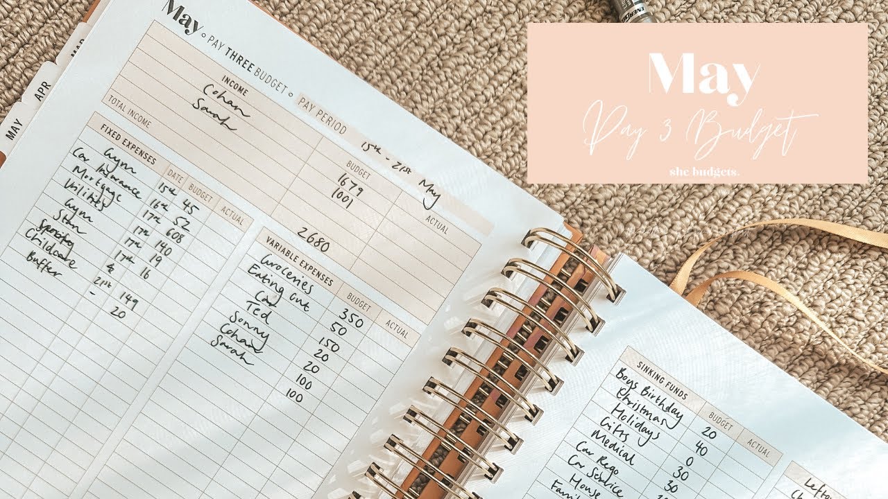 Budget with me | May Pay 3 Budget | The Budget Planner | She Budgets ...