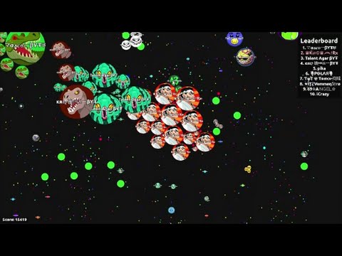 AGAR.IO RAW GAMEPLAY 4x SPEED tRx Clan! ~tRx KING - YouTube