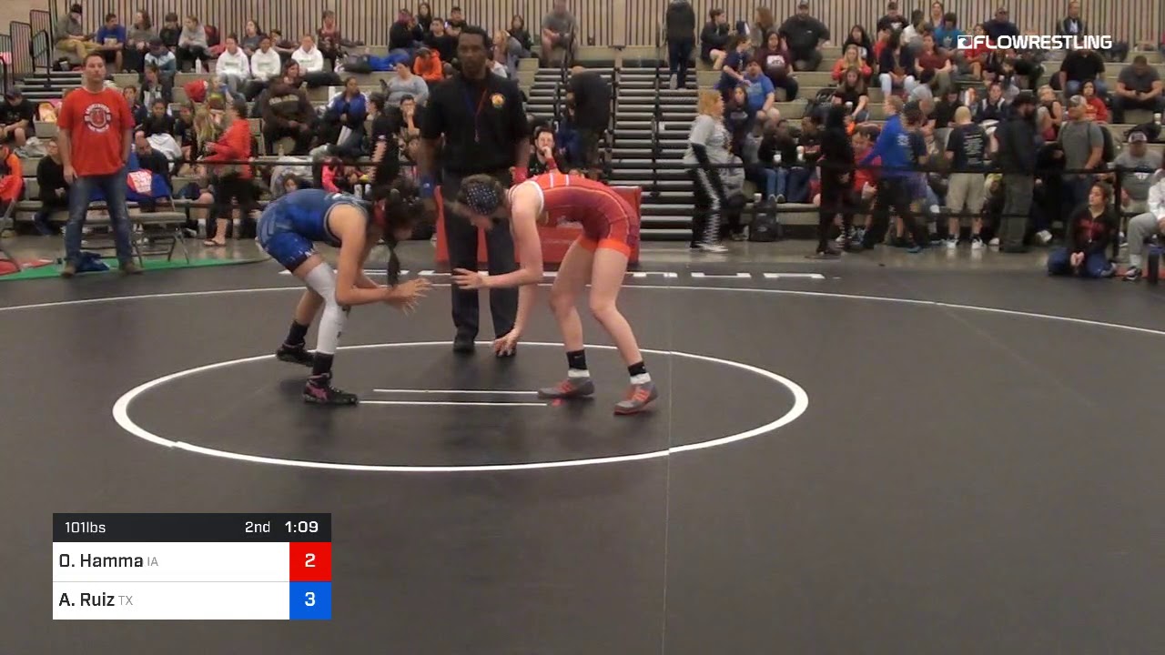 101 Lbs Quarterfinal Olivia Hamma Team Iowa Vs Alyssa Ruiz Team Texas ...