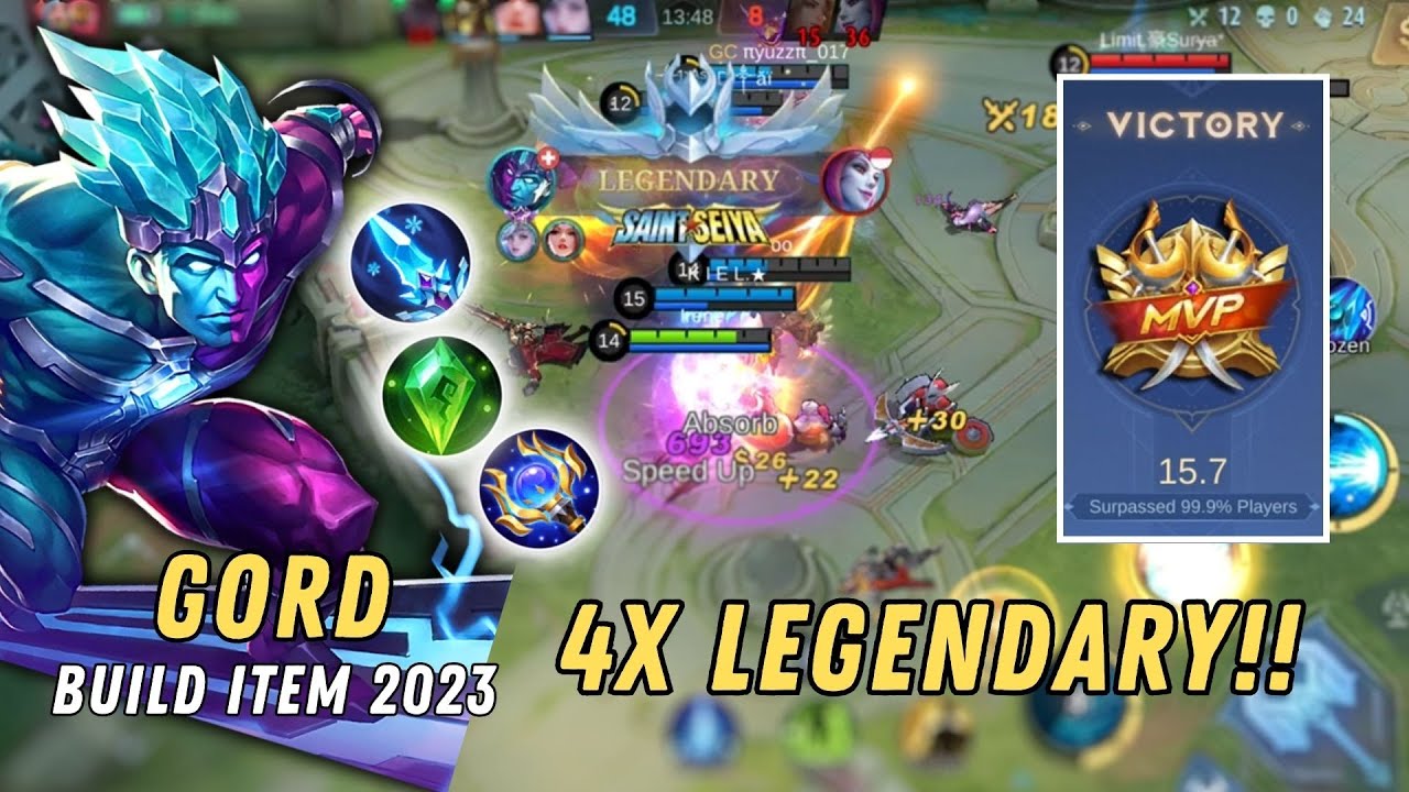 4X LEGENDARY Gord Gameplay | Best Build Gord 2023 | Gord Mobile Legends ...