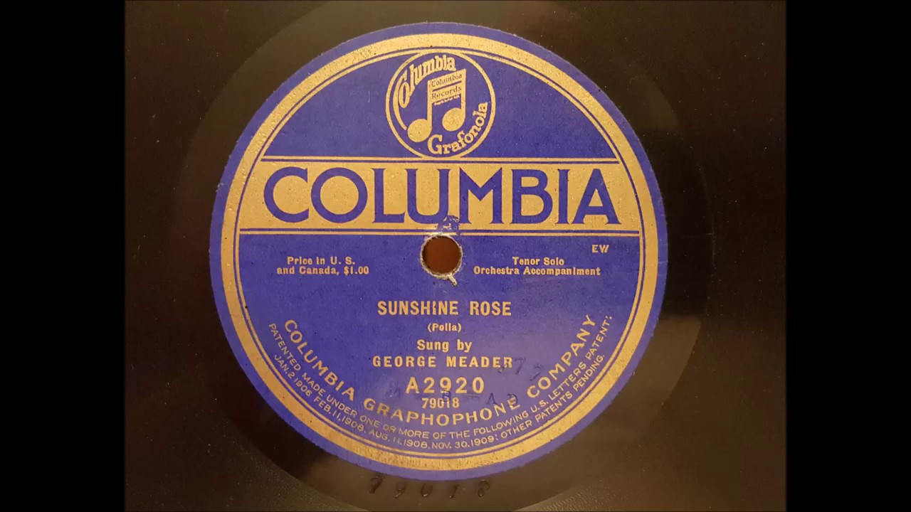 George Meader - Sunshine Rose (1920) - YouTube