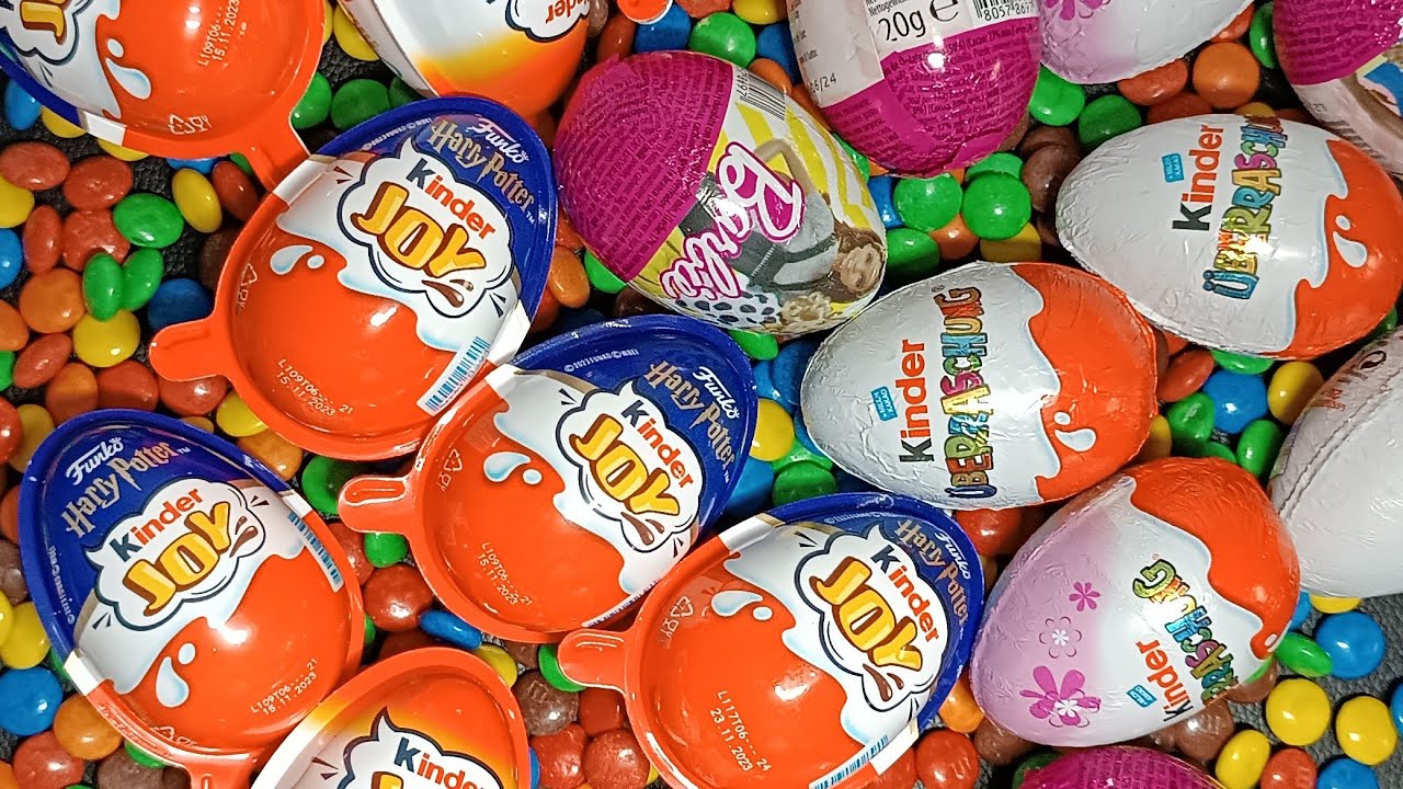 Pleasurable ASMR Experience 🟢 M&M's🟡 Kinder JOY and Whimsical Toys ...