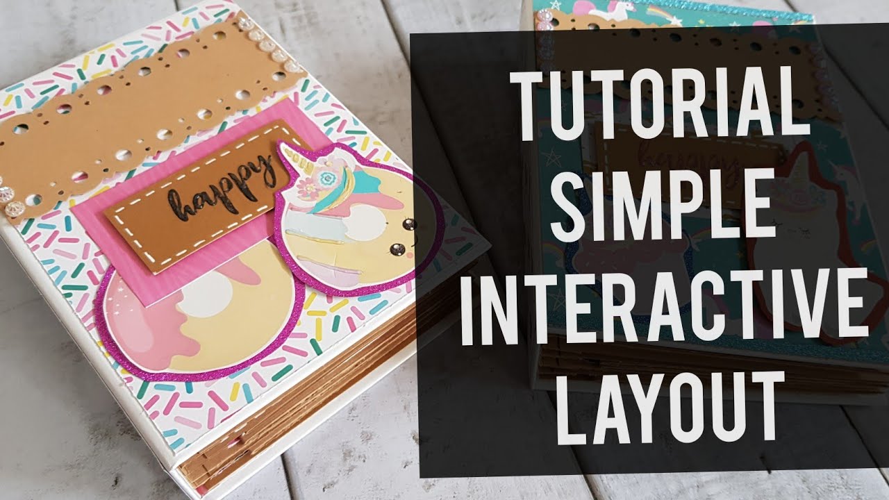 Cara buat scrapbook mini album design page/layout/insert magnet - YouTube