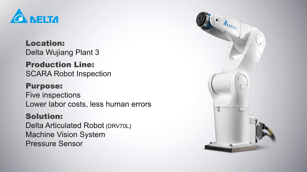 DRV series Inspects SCARA Robot | Delta Industrial Automation - YouTube