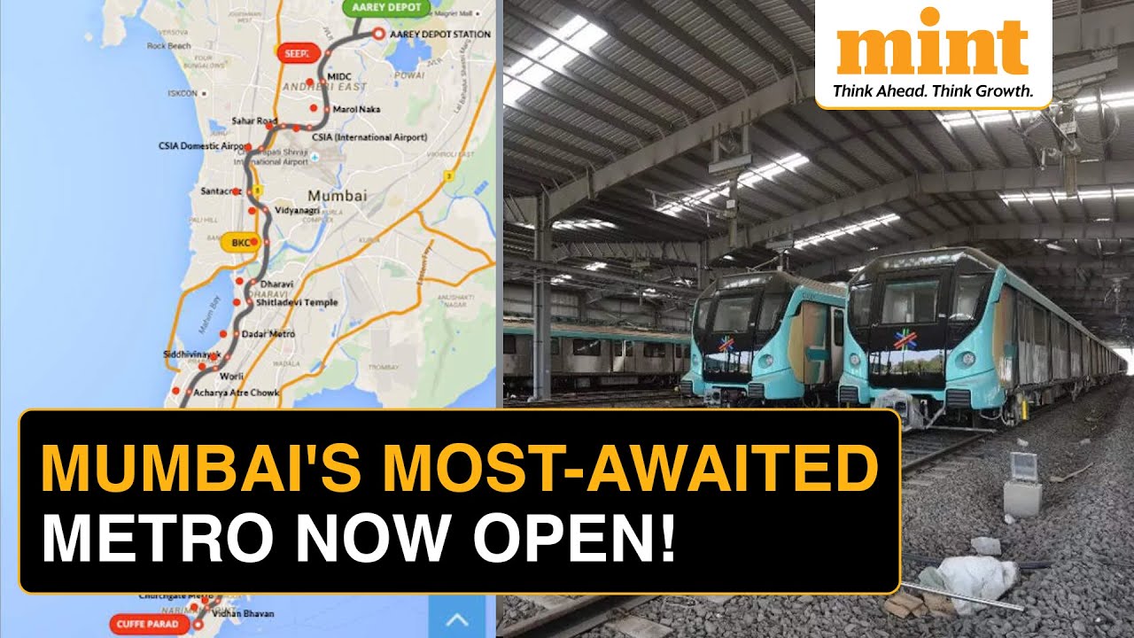 PM Modi Launches Mumbai Aqua Metro Line Phase 1 | Colaba-Bandra-Seepz ...