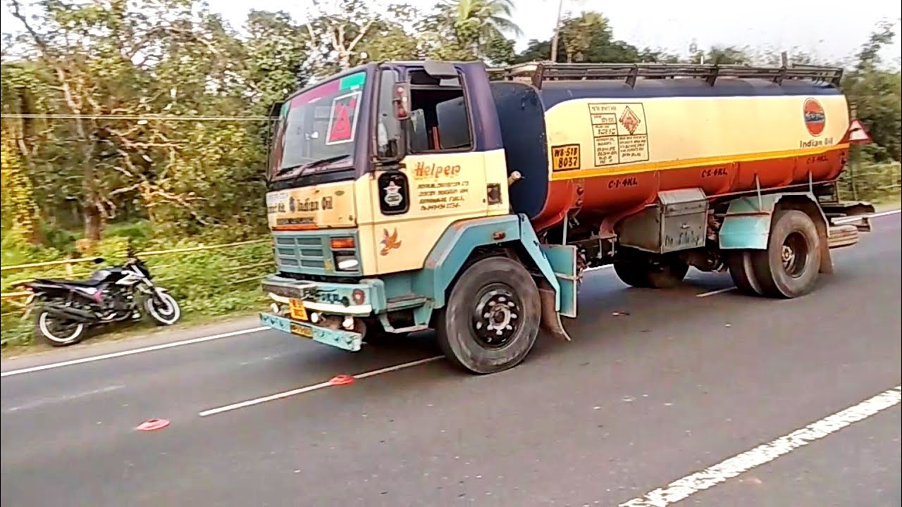 Indian oil truck in motion || on the stkk road - YouTube