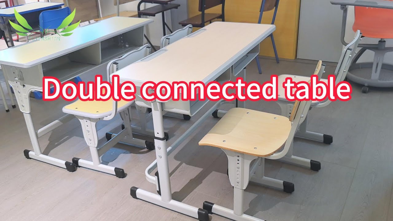 Student connected desks and chairs#school #studentroom - YouTube
