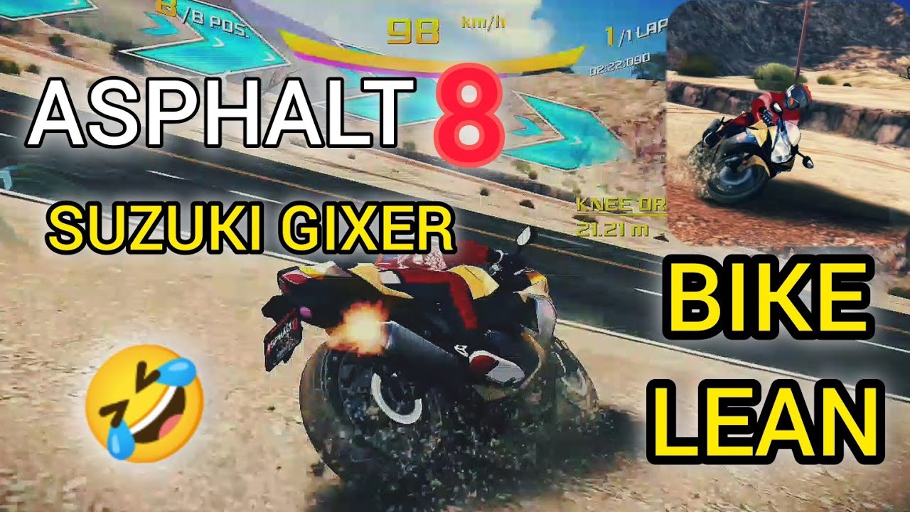 Asphalt 8 Suzuki GSX R750 || Bike Lean practice in game 🤣 - YouTube