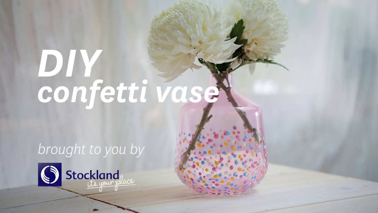 DIY Confetti Vase - The Pink Vase - YouTube