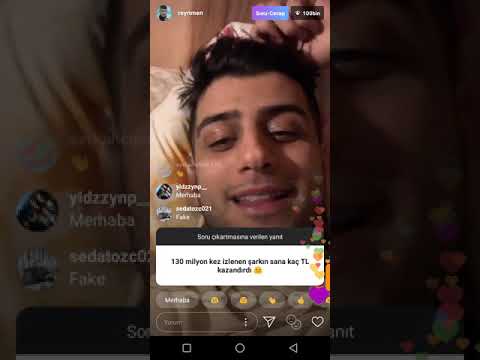 Reynmen derdim olsun şarkısından ne kadar kazandığını açıklıyor(instagram canlı yayın)