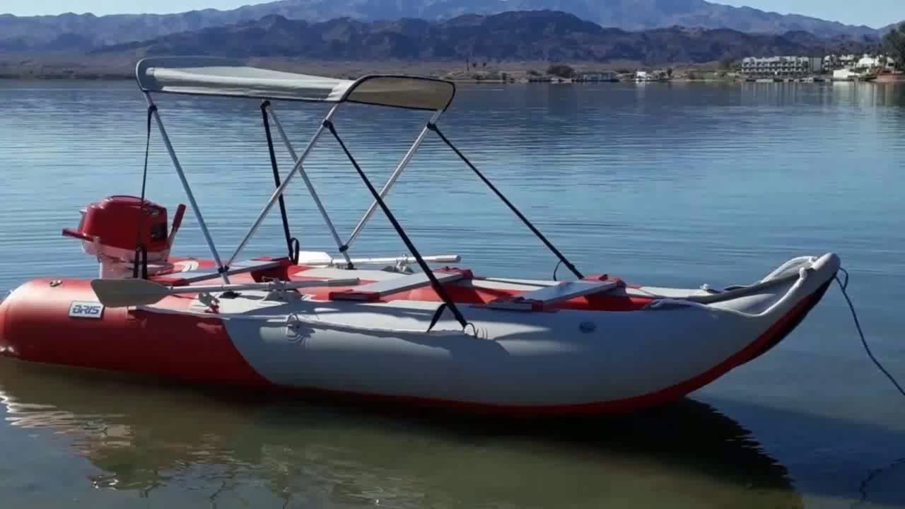 Bris Inflatable Boat fishing at Lake Havasu fishing London Bridge - YouTube