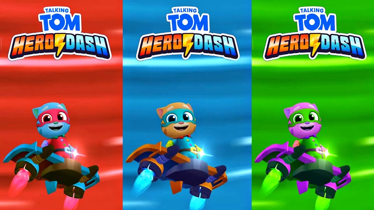 Talking Tom Hero Dash - Ginger - 3 x - Gameplay, Android - LILU - YouTube
