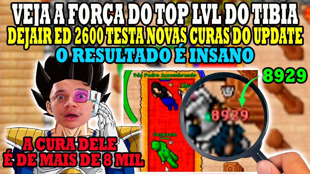 Tibia - Dejair Ed lvl 2600 Fazendo testes de curas e o resultado é ...