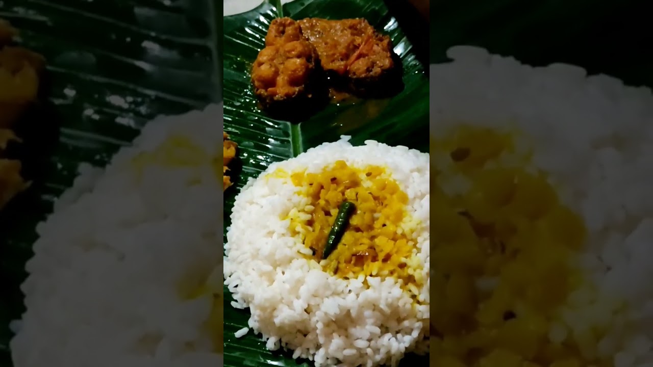 Rice,dal, fish lotpot,fish ghanta with salad.... - YouTube