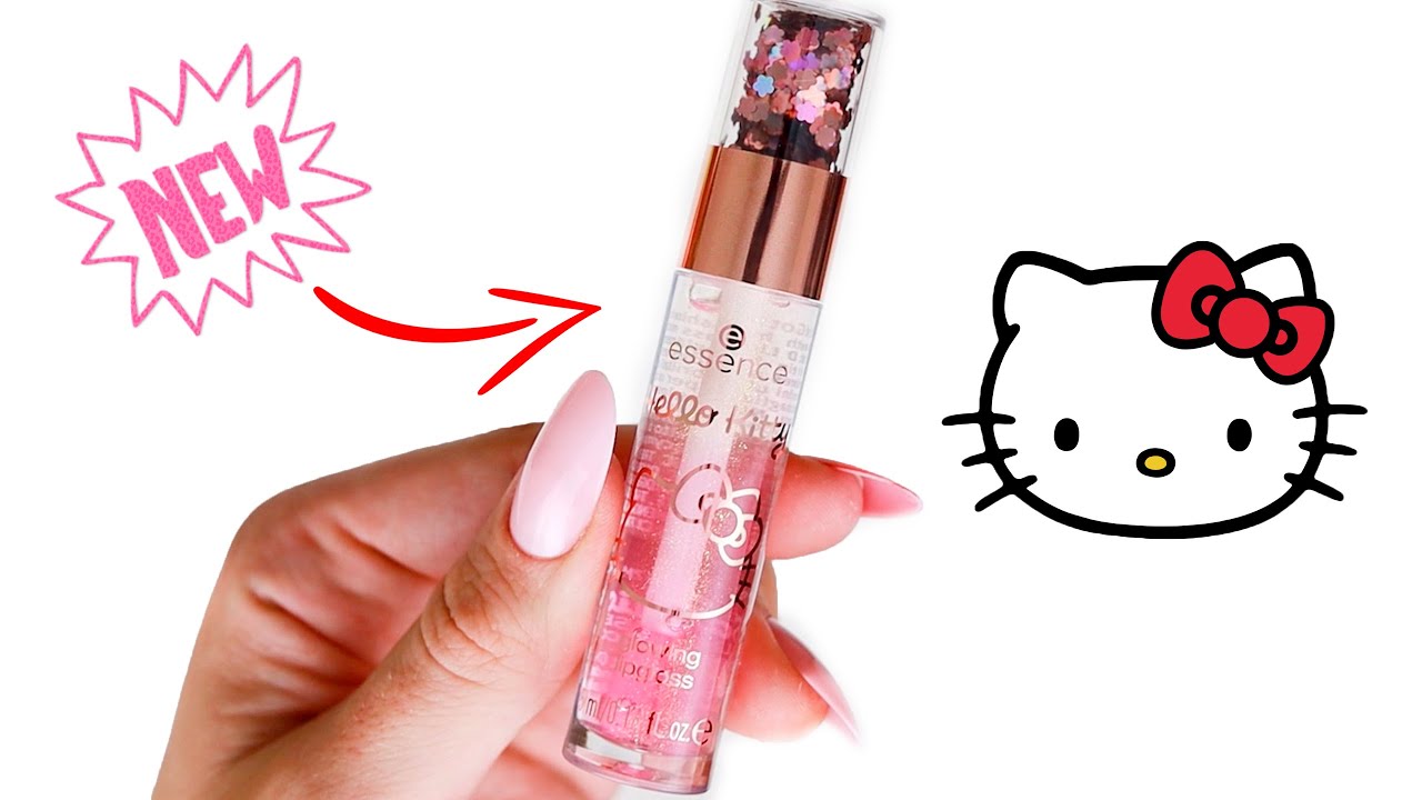 NEW ESSENCE HELLO KITTY GLOWING LIPGLOSS - YouTube