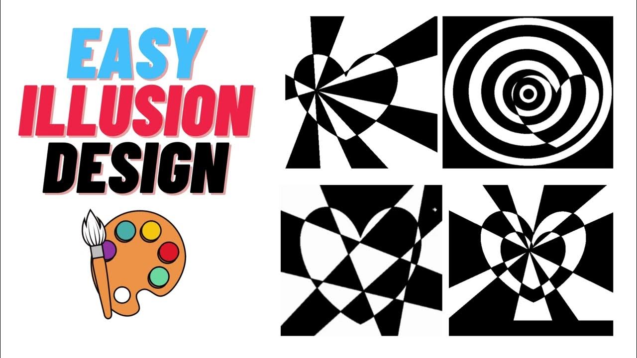 How to Draw Optical Illusions | ms paint drawing easy step by step ...