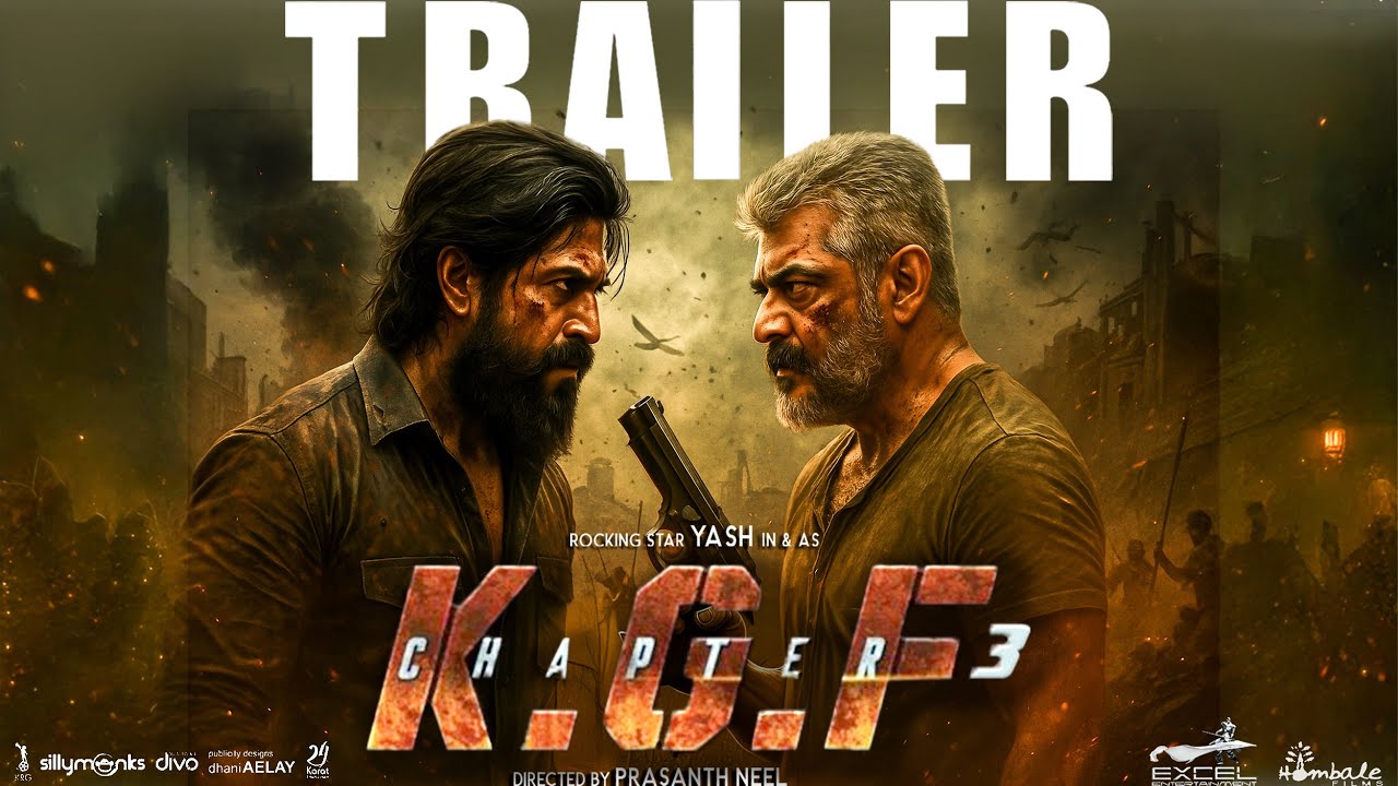 KGF Chapter 3 : Concept Trailer | Rocking Star Yash | Raveena T | NTR ...
