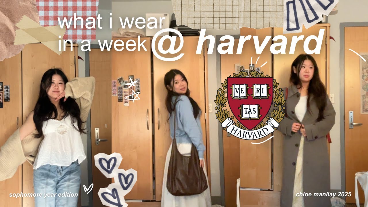 college outfits @ harvard | what i wear in a week ☁️ - YouTube