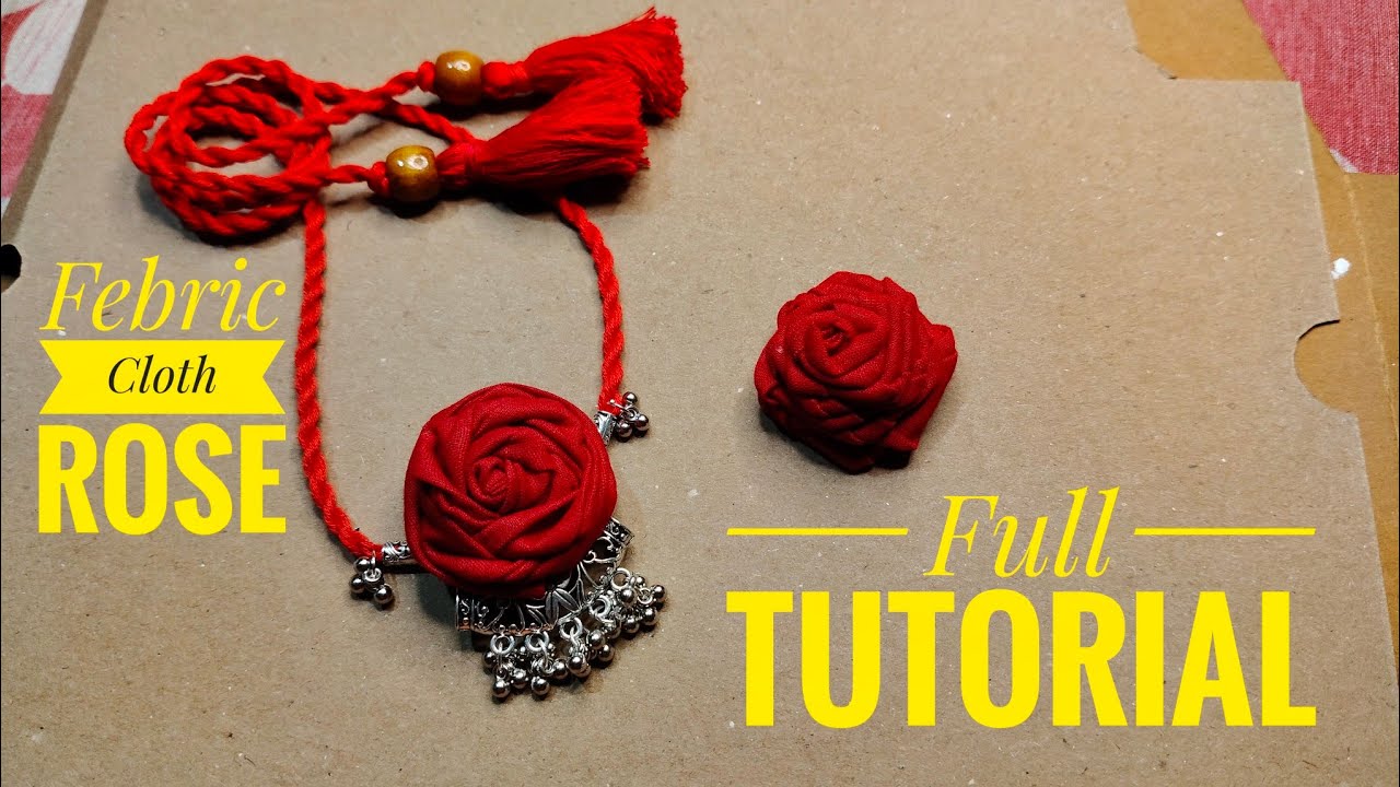 How to make Febric Cloth Rose || Step by step for Begginer 😱 ️#pakhikar ...