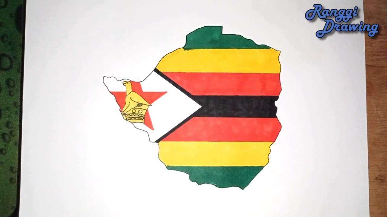 How to Draw Map of Zimbabwe - YouTube